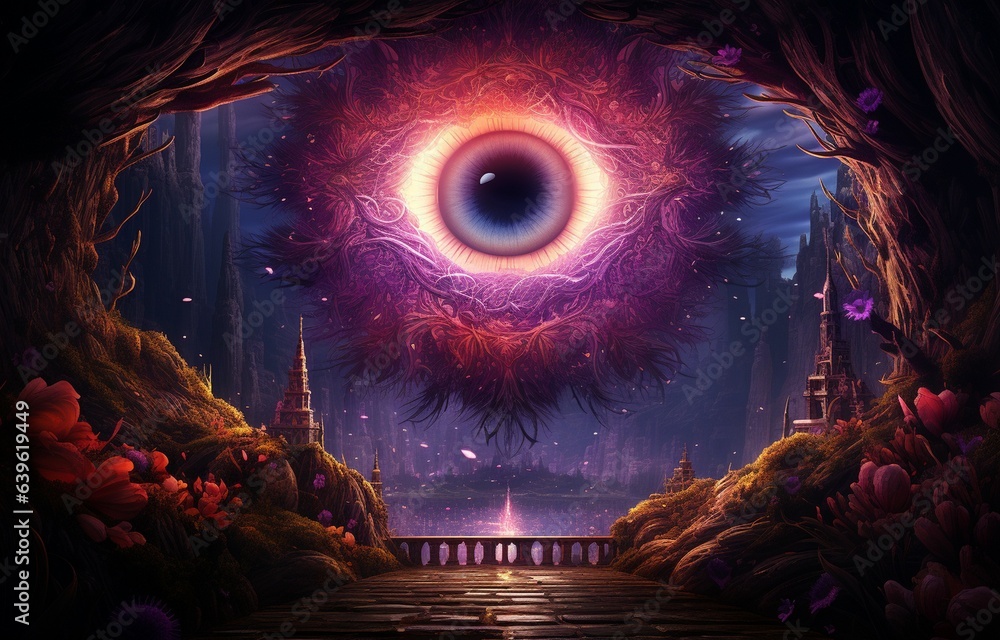 Open third eye Trippy 3D psychedelic mushrooms magic tunnel beautiful ...