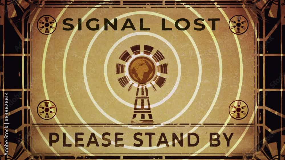 Signal Lost, Please Stand By. Vintage standby retro screen Stock ビデオ ...