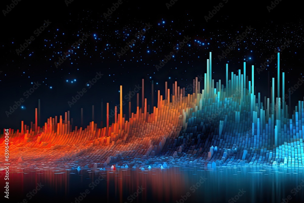 abstract background with blue and red equalizer illustration. Abstract ...
