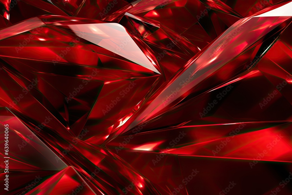 Abstract red crystal background. 3d rendering, 3d illustration ...