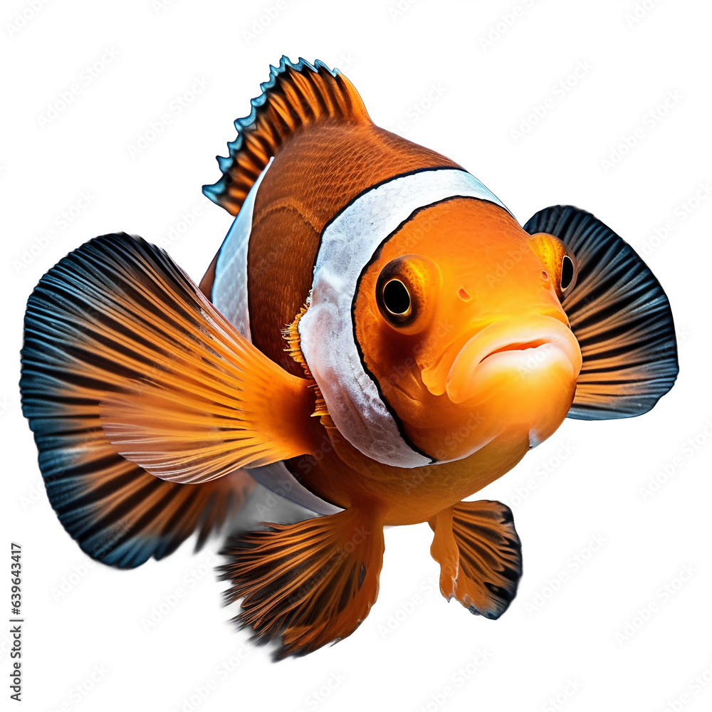 Poissons-clown ou Amphiprioninae avec transparence, sans background ...