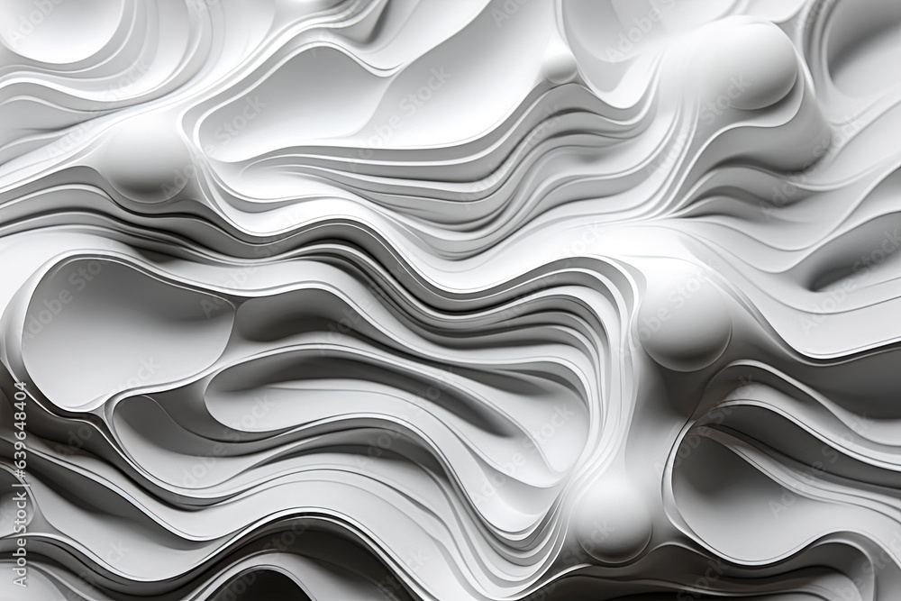 Generative AI Illustration of White Background with Wave and Sponge ...