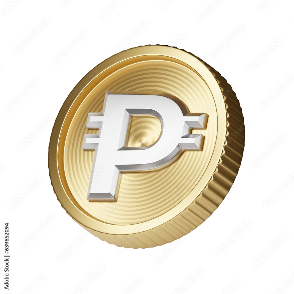 Peso (PHP) Philippines 3D icon. Most Popular Currency Symbols. 3D ...