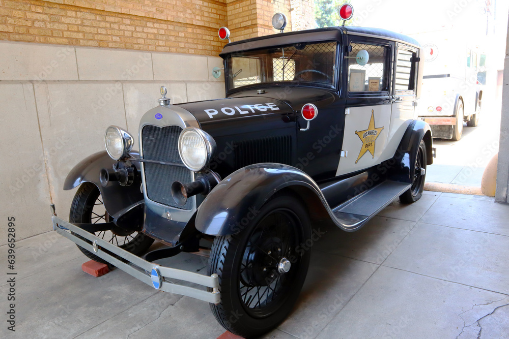 Los Angeles, California: Exhibition of Police vehicles at the LAPD Los ...