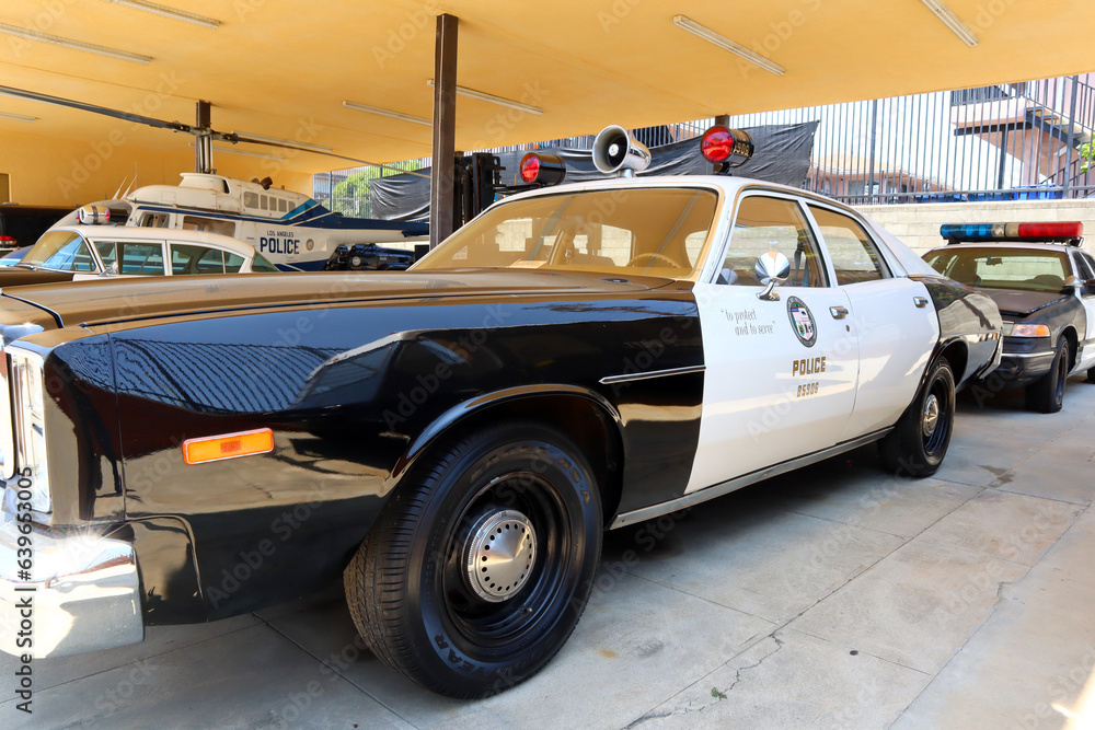 Los Angeles, California: Exhibition of Police vehicles at the LAPD Los ...