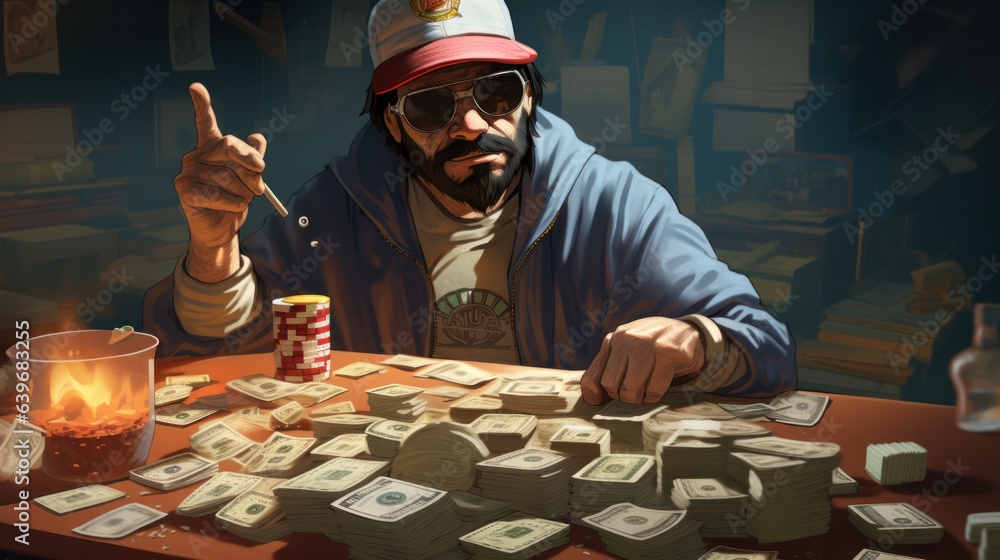 Cartoon Drug dealer asking for money for narcotics and drugs. Many ...