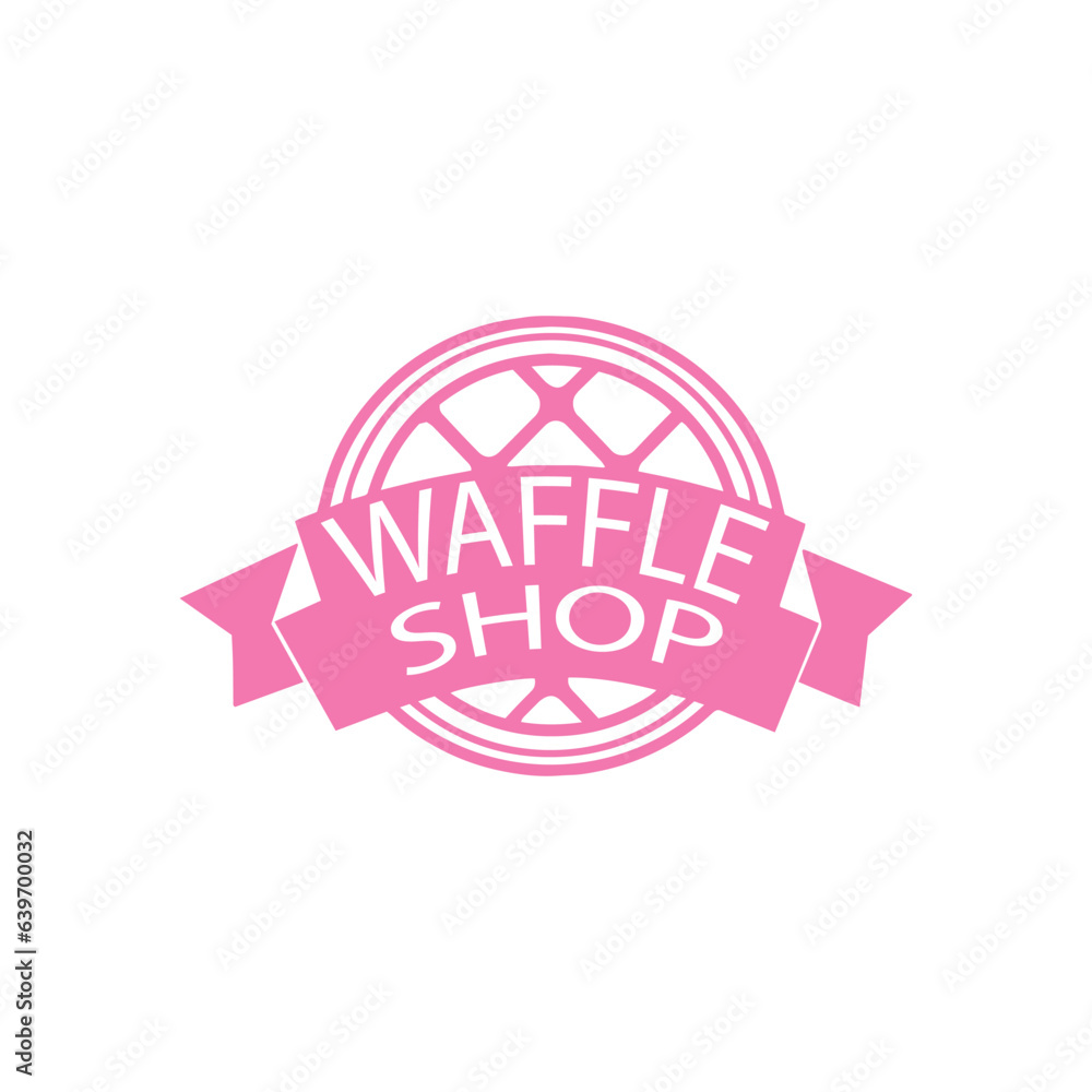 waffle store logo design vector Stock Vector | Adobe Stock