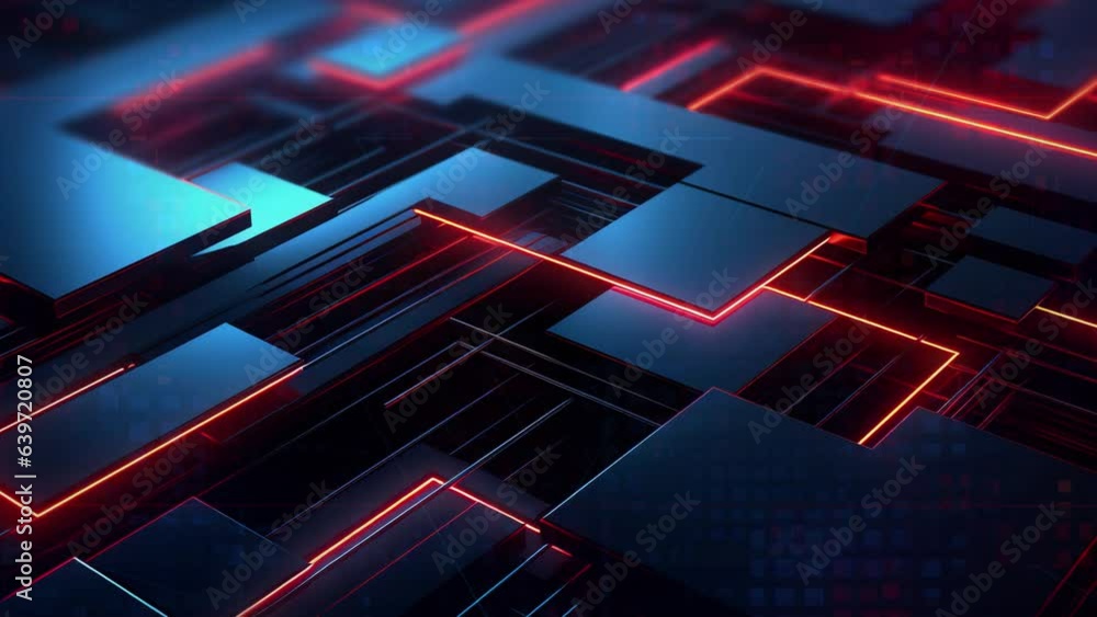 4k Animation Abstract Background With Ai Artificial Intelligence Stock