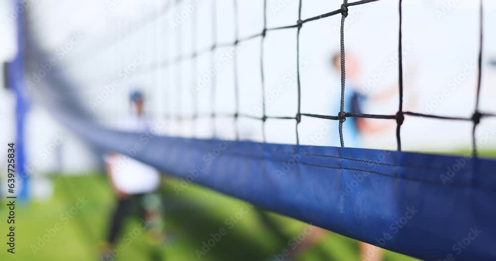 Volleyball game, junior teenage school team of kids play volleyball ...