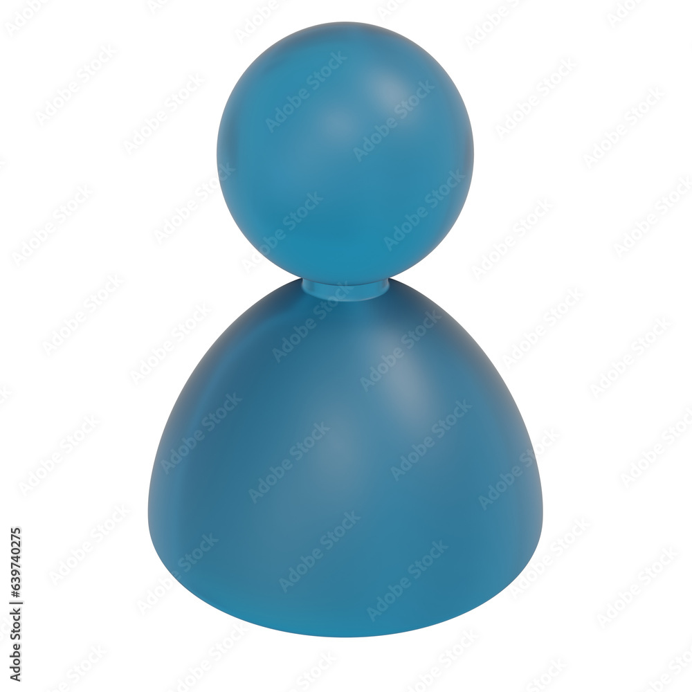 Human icon, abstract human symbol 3d icon. Social avatar for online ...