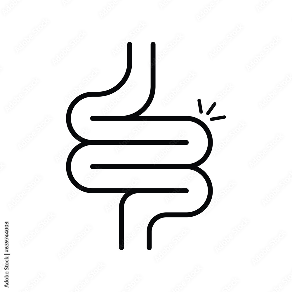 Gut constipation icon design,Intestines icon, symbol of digestion ...
