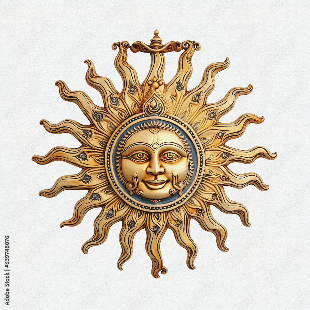 Sun God - Surya, solar deity in Hinduism. Pongal, Makara Sankaranti ...