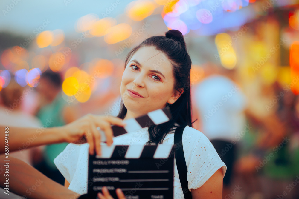 Young Aspiring Actress Auditioning for a Casting Call. Professional ...