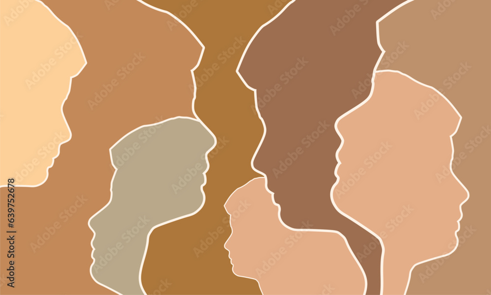 Poster Human face side view silhouette – Wall Art | UkPosters