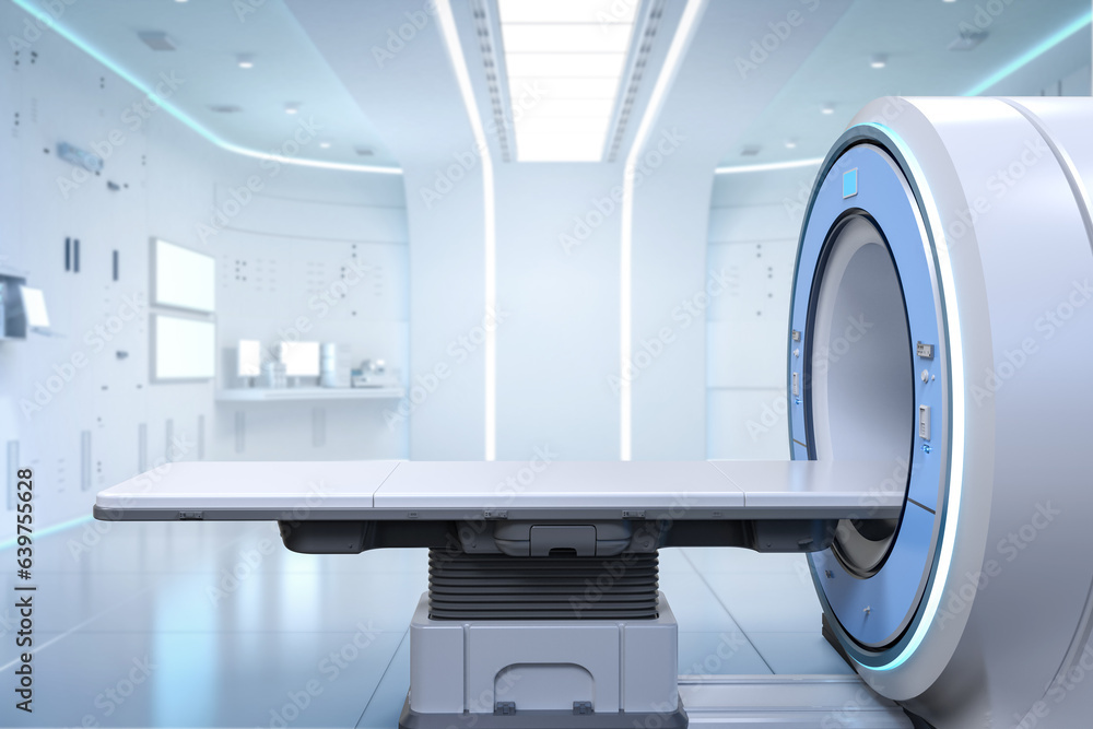 Poster Hospital radiology room with mri scanner machine – Wall Art ...