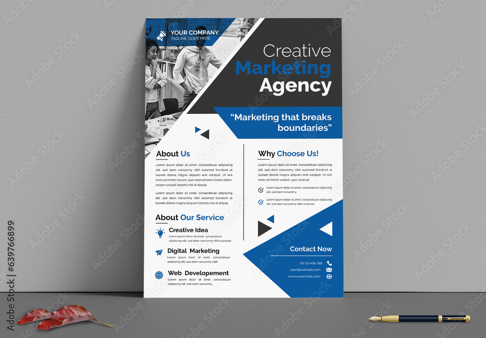 Marketing Flyer Design Template Stock Template | Adobe Stock