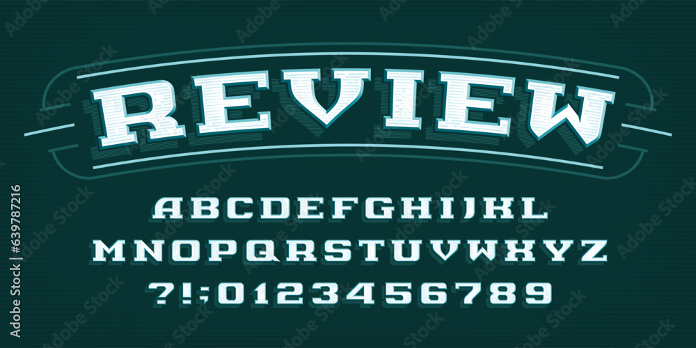 Poster Review alphabet font – Wall Art | UkPosters