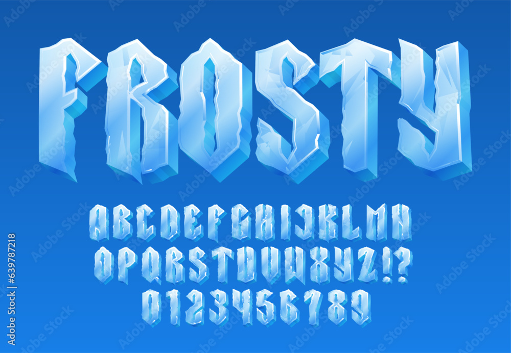 Poster Frosty alphabet font – Wall Art | UkPosters