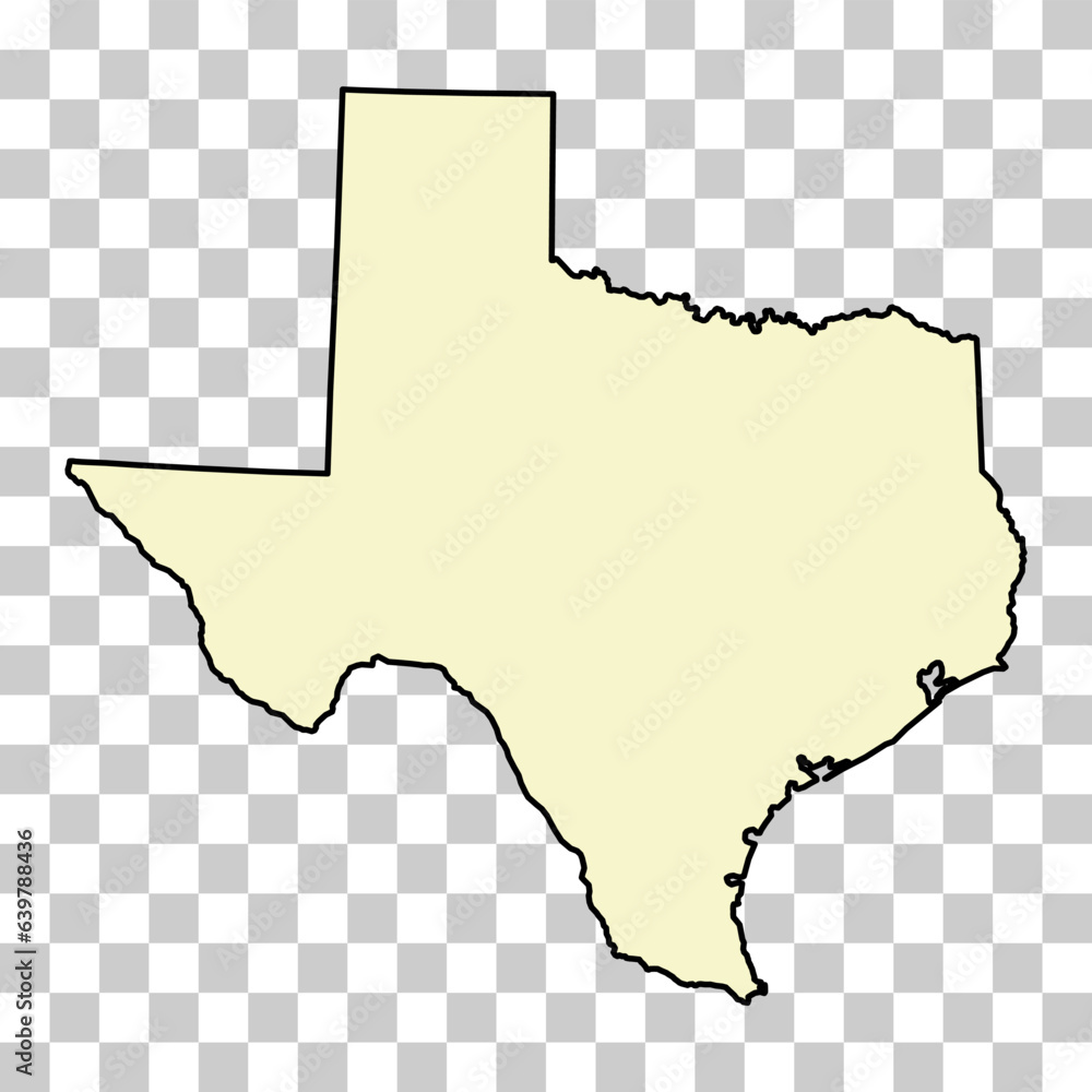 Texas map shape, united states of america. Flat concept icon symbol ...