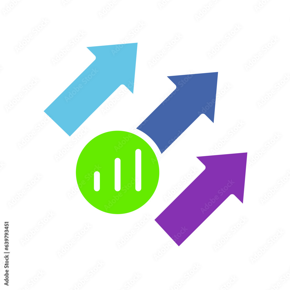 Currency growth charts line icon. Dollar exchange rate, investments ...