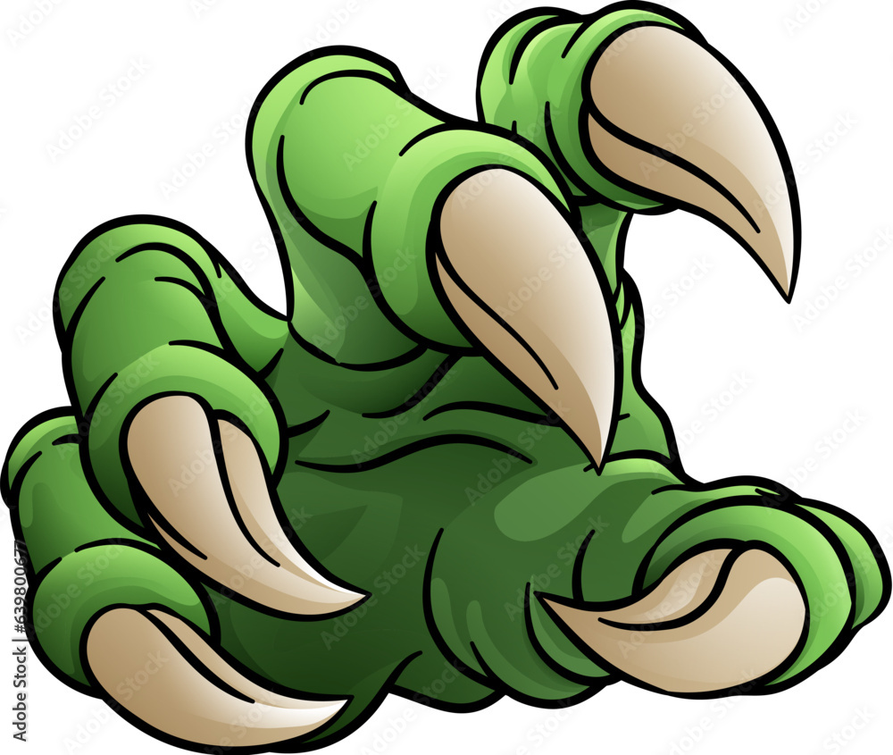 A monster claw dinosaur or dragon cartoon talon hand Stock Vector ...