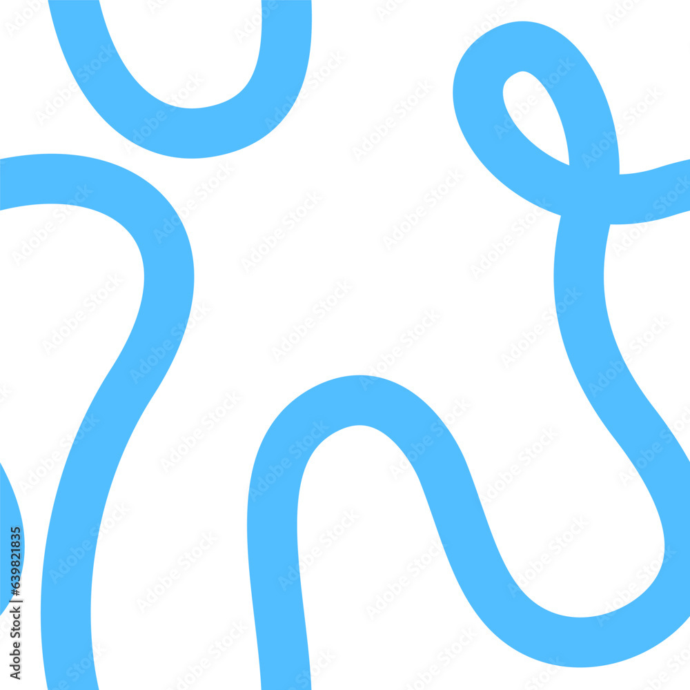 Naive groovy squiggle seamless pattern. 1970 Fun colorful line Doodle ...