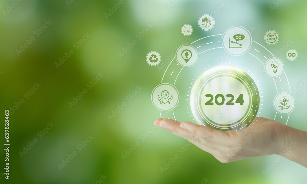 2024 Green business, enviromental sustainability. Carbon offset and ...