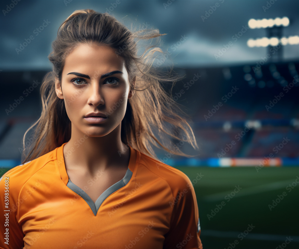 Passion & Power: Close-up of a Profoundly Skilled Female Footballer ...