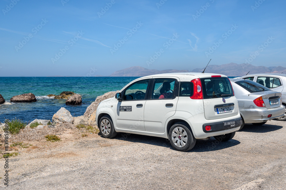 Kos, Greece - May 8, 2023: Fiat Panda car parked on the seafront in ...