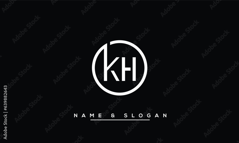 KH, HK, K, H Abstract Letters Logo Monogram Stock Vector | Adobe Stock