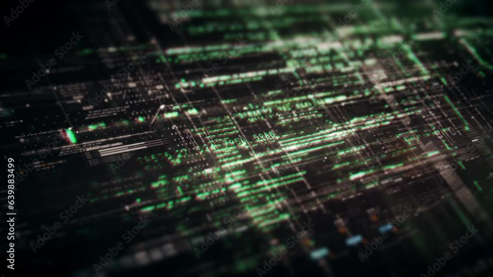 Vidéo Stock Advanced data matrix simulation with a dynamic and ...