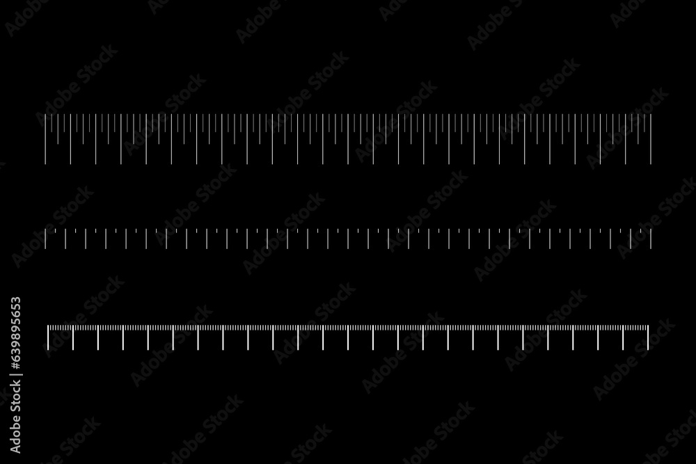 Graduated ruler vector illustration on a background. Inch and ...