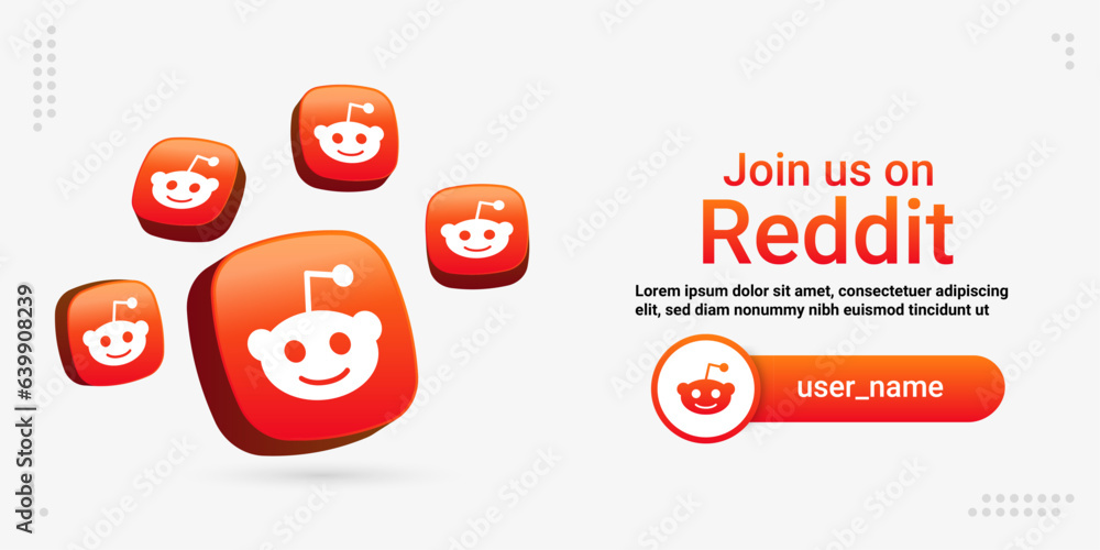 join or follow us on reddit. 3d reddit logo social media icon ...