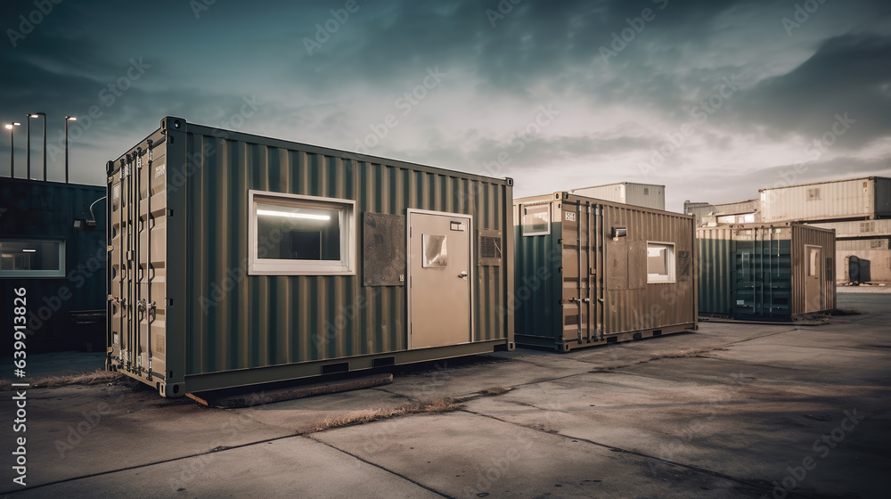 Mobile office buildings or container site office for construction site ...