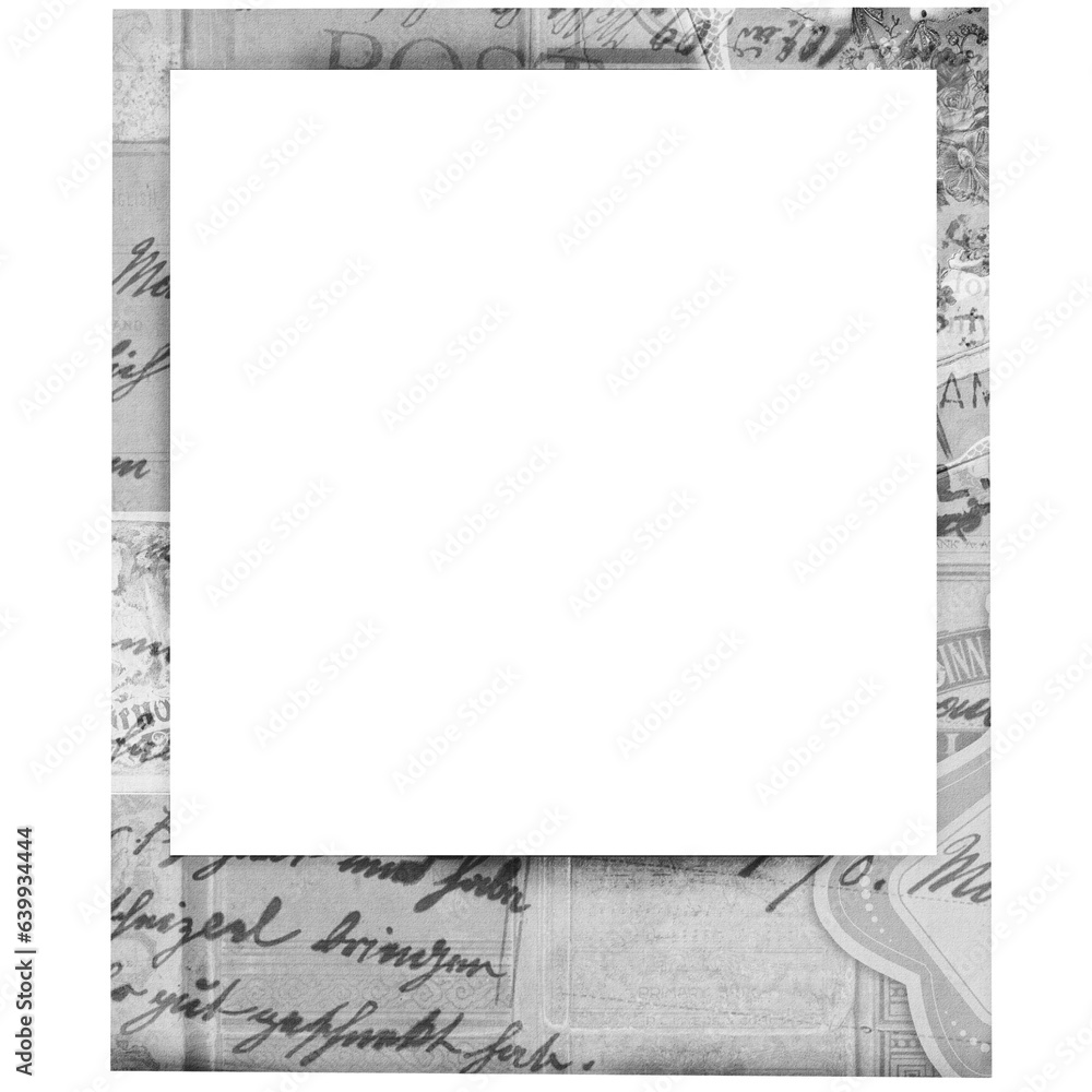 Vintage Polaroid, instant photo frame isolated overlays in transparent ...