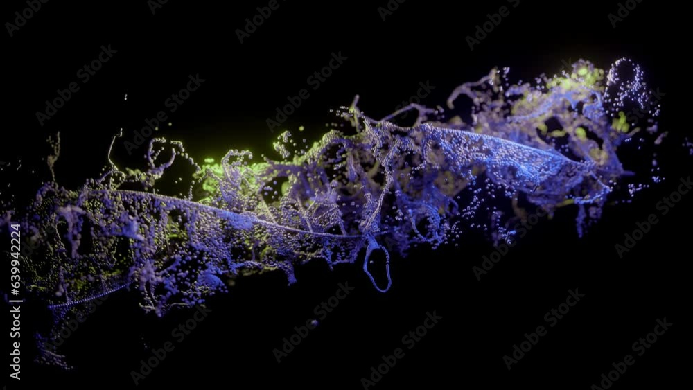 Abstract DNA on black background. Purple and green DNA molecule. DNA ...