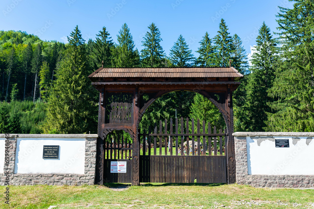 Valea Uzului, Romania- 27 August 2023: Main entrance of the ...
