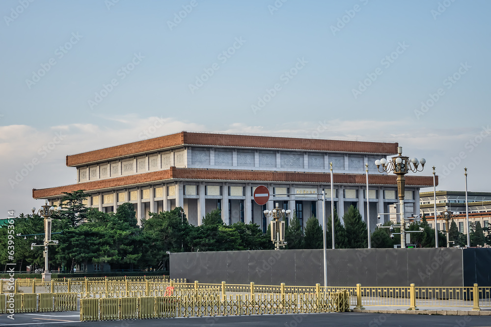 Chairman Mao Memorial Hall, also known as the Mausoleum of Mao Zedong ...
