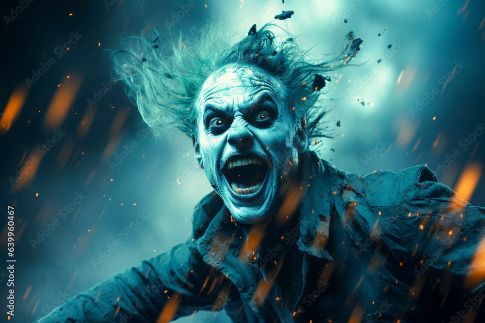 Nights of Terror: Movie Poster-Style Scary Horror Face, Generative AI ...