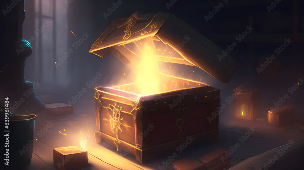 A small wooden box suddenly explodes, revealing a strange amulet that ...