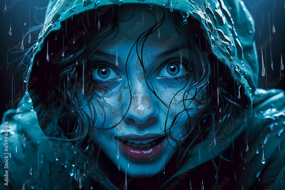 Nights of Terror: Movie Poster-Style Scary Horror Face, Generative AI ...