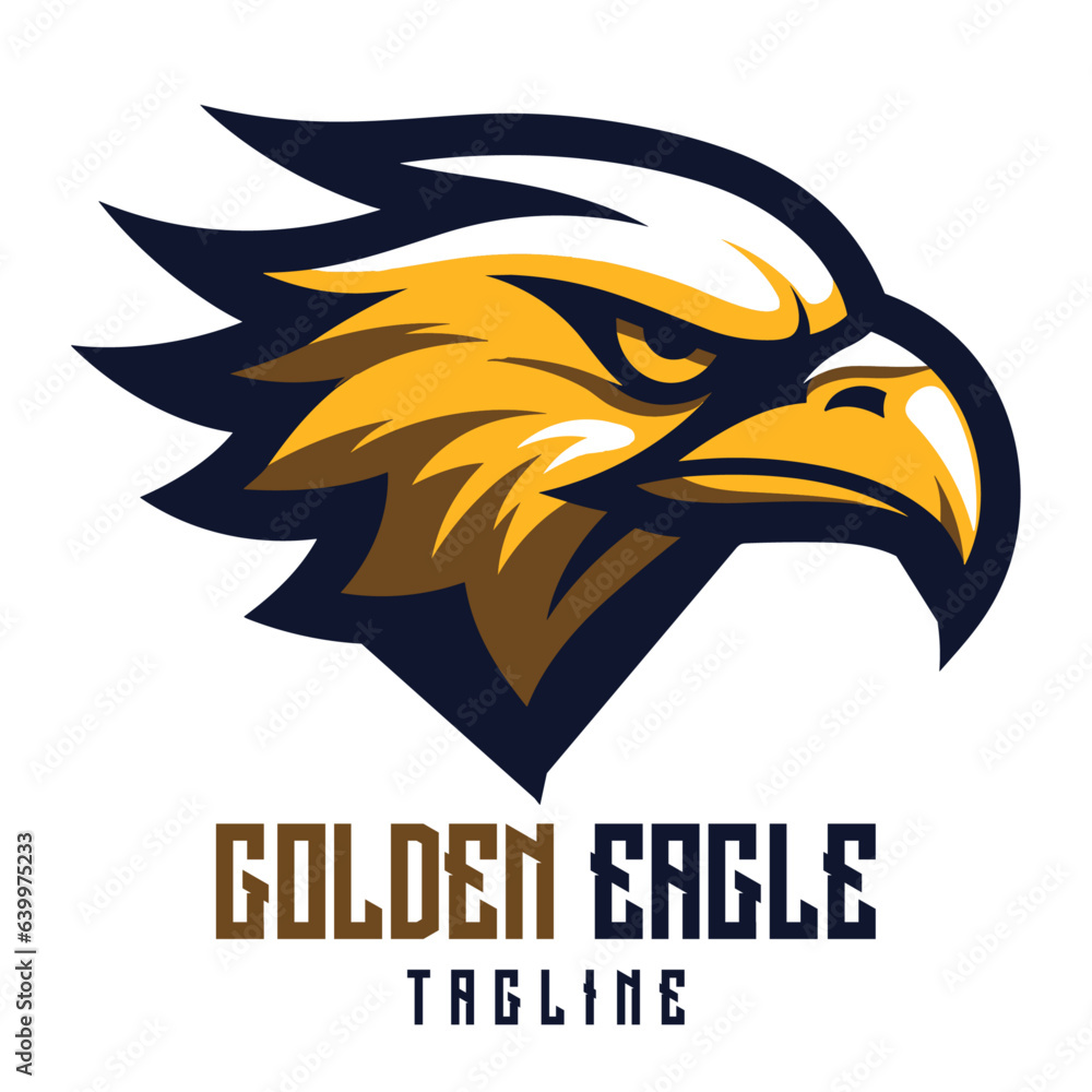 Illustrated Golden Eagle Emblem: Inspiring Greatness in Teams ...