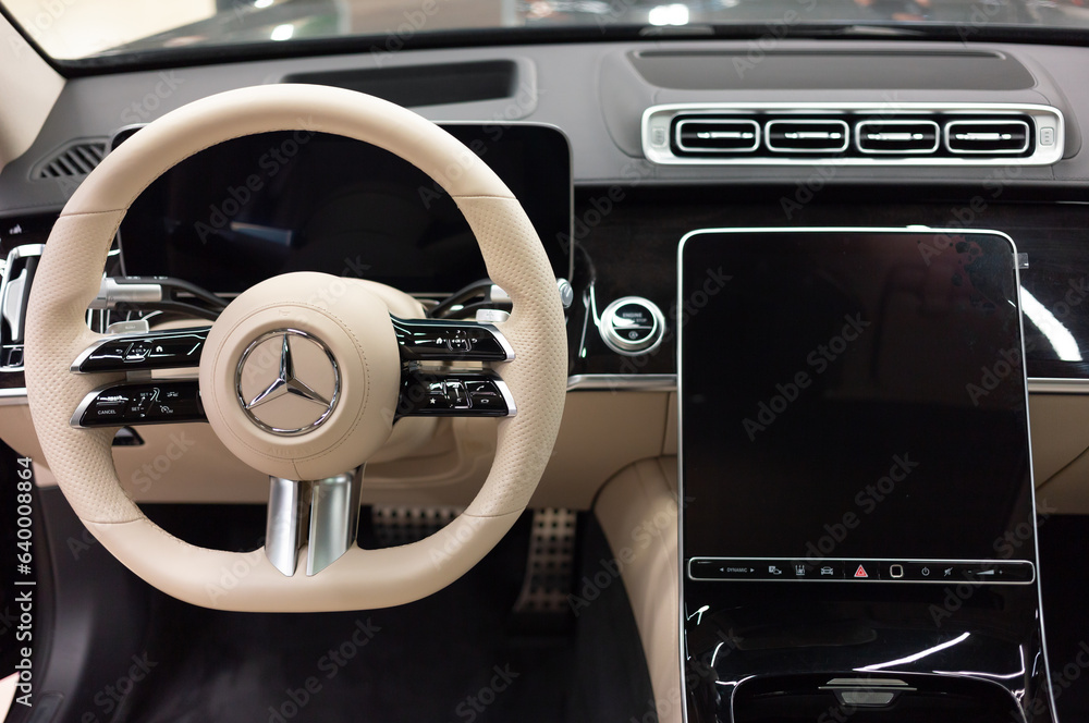 Limousine, luxury car Mercedes Benz S500 S class w223 interior ...