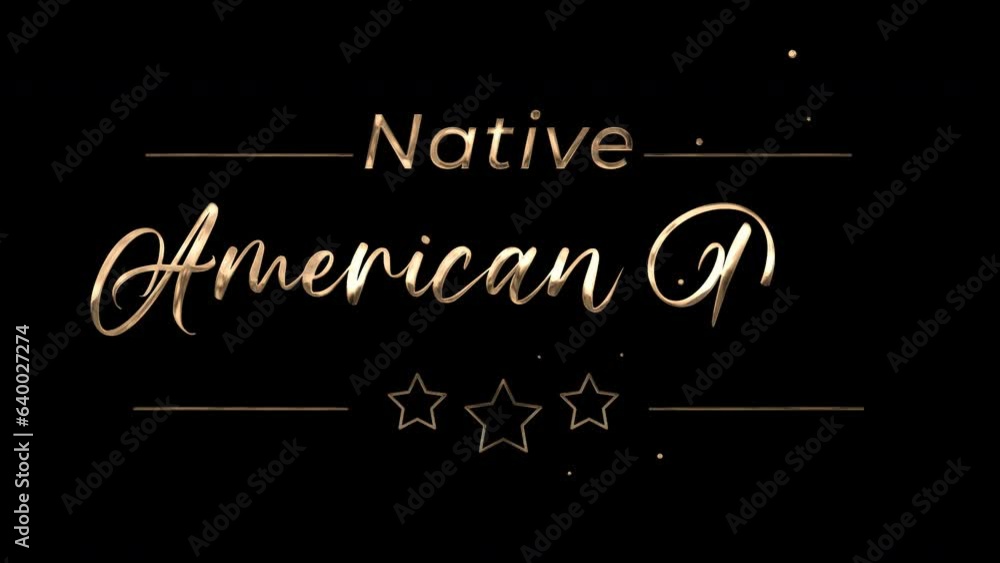 Native American Day Text Animation. Ink Drop Word Text animation in ...