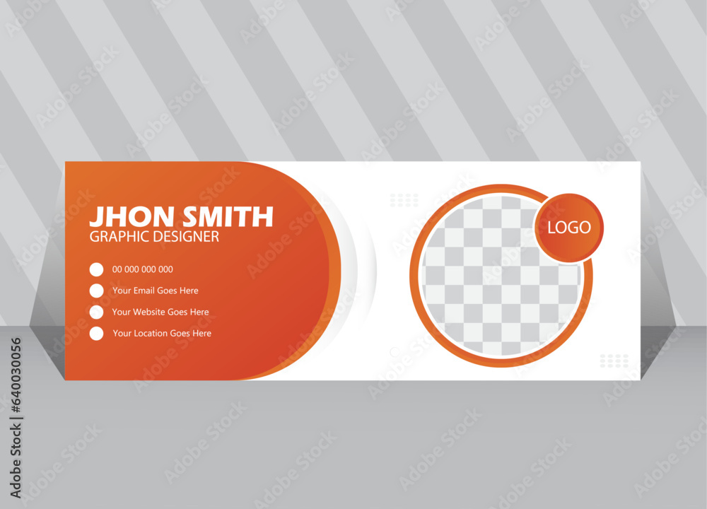 Vector Illustration Email Signature Design. Creative Multipurpose ...