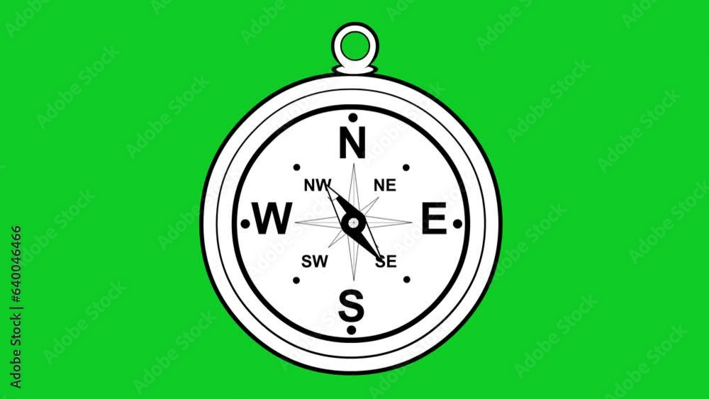 video drawing animacion compass cartoon moving the needle, drawn in ...