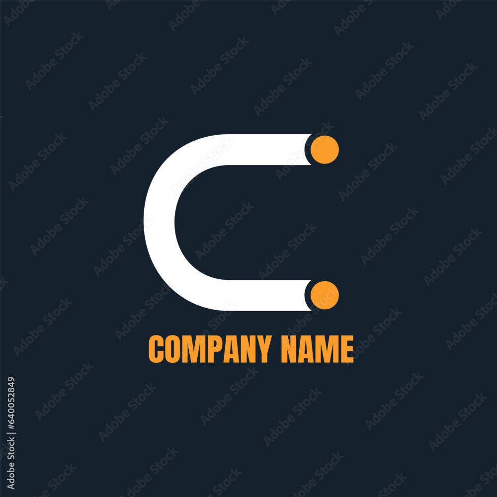Simple C Logo. CMYK color mode. Editable color. Free font used. Vector ...