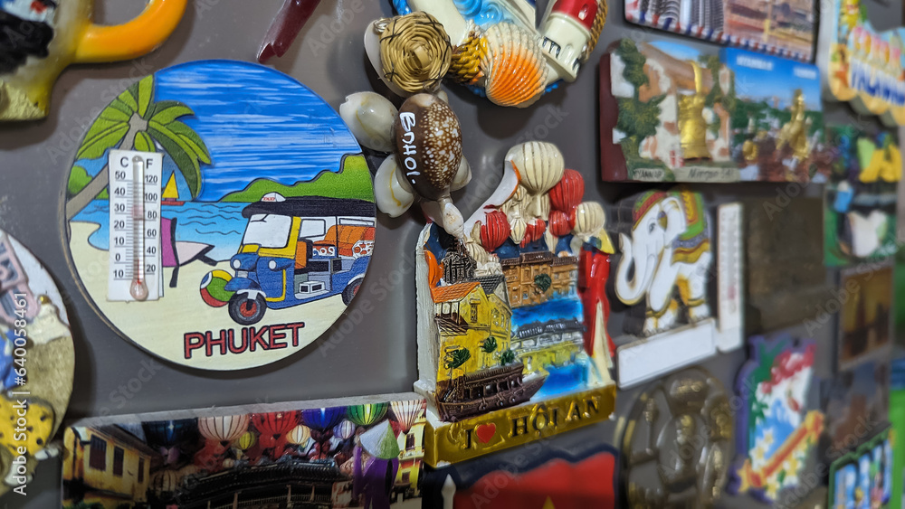 Manila, Philippines - Various refrigerator magnets from different ...