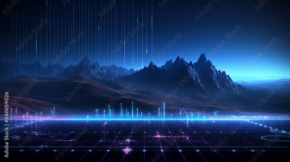 Ai Powered Voice Recognition Interface Vector Waveform And Sound Equalizer In Futuristic Style