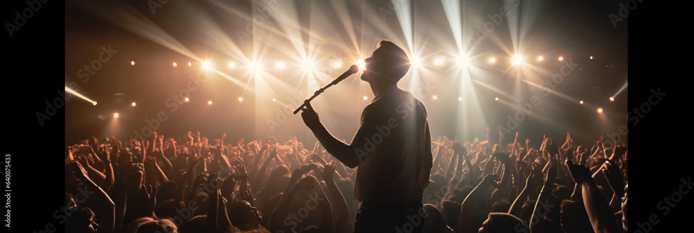 An Emotive Scene Of A Singer Holding A Microphone Stand And Performing ...